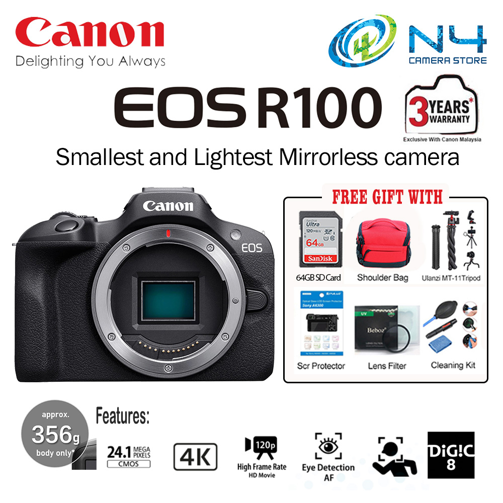 Canon EOS R100 Mirrorless Camera with 18-45mm Lens ,R100 BODY Only ...