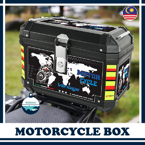 Motor box Aluminum Style Motorcycle Box 45L ABS Waterproof Motor Box ...