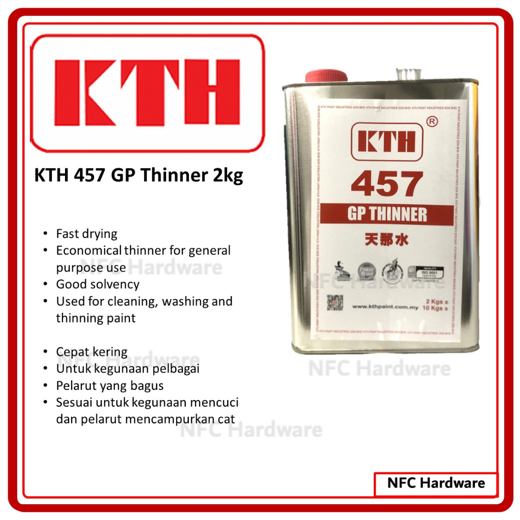 KTH 457 GP Thinner 2KG (Thinner Tin) | Shopee Malaysia