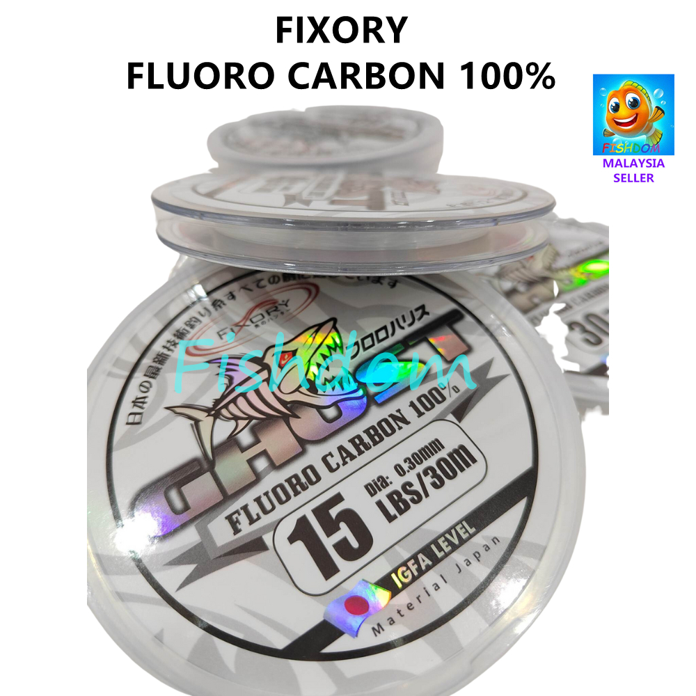 FISHDOM FIXORY GHOST 100% FLUOROCARBON LEADER LINE 30M FRESH ...