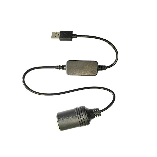 5V USB to 12 Volt Car Cigarette Lighter Socket Female Converter Adapter Cable 8w - 60cm | Shopee ...