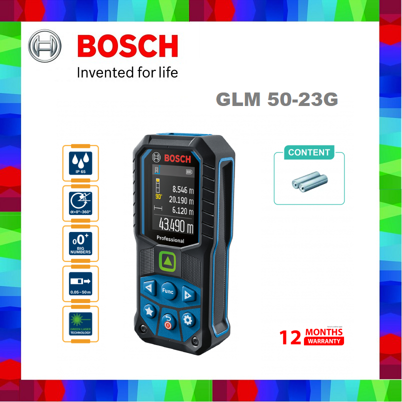 BOSCH GLM 50-23G / GLM 50-27CG Laser Measure (Green Laser) | Shopee Malaysia