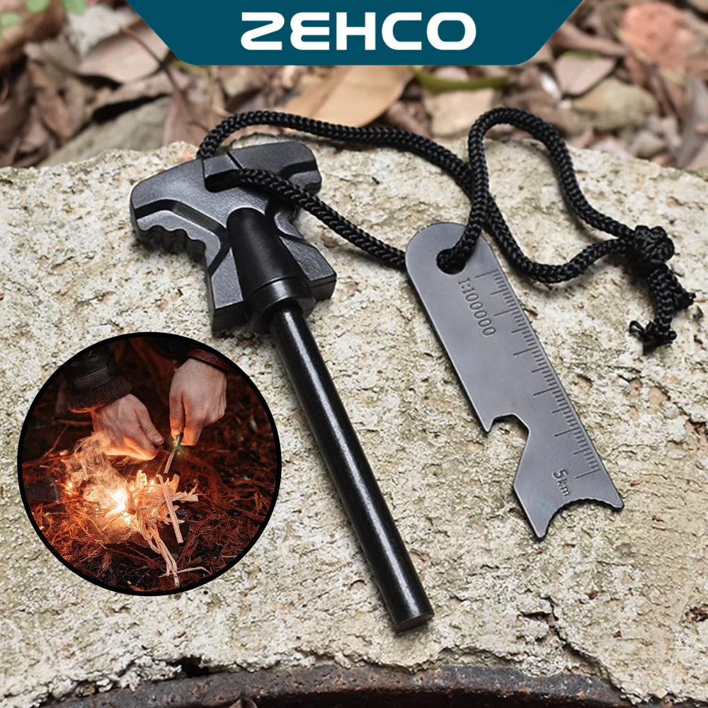Outdoor Survival Fire Starter Rod Ferro Rod Magnesium Flint Stone for ...