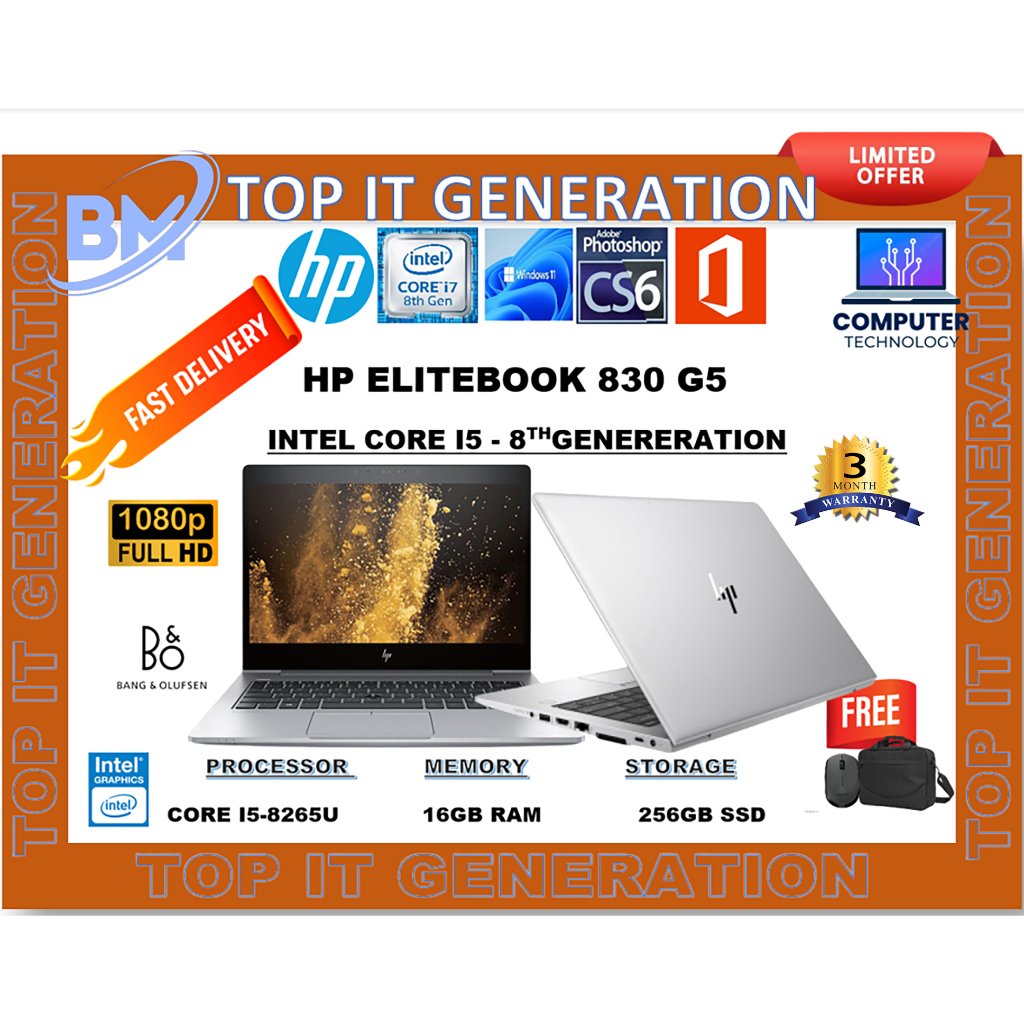 HP ELITEBOOK 830 G5 (2019) ULTRABOOK - CORE I5- 8265U 8TH GENERATION ...