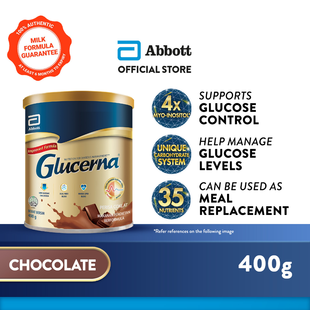 Glucerna Diabetes-Specific Formula - Chocolate (400g) | Shopee Malaysia