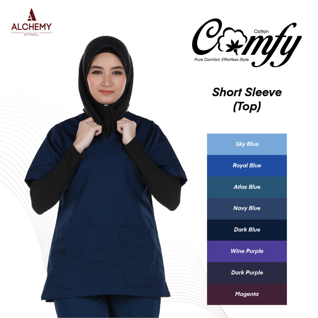 Top Only Women Scrub Suit Comfy Cotton | Shopee Malaysia