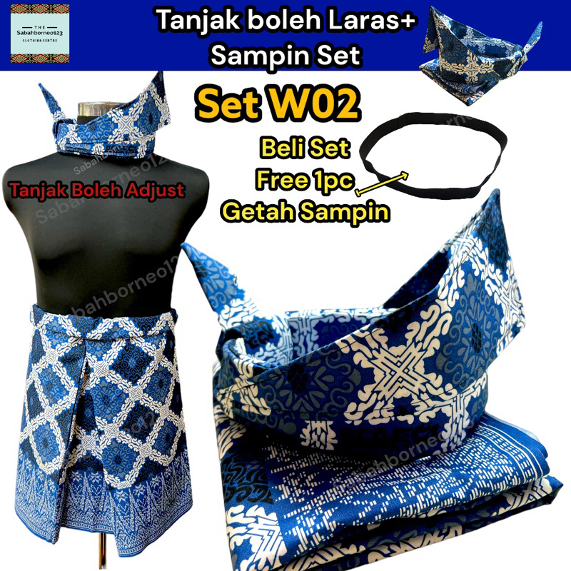 Tanjak /Sigah/Tengkolok Set dan sampin (FREE getah sampin 1pc beli set ...