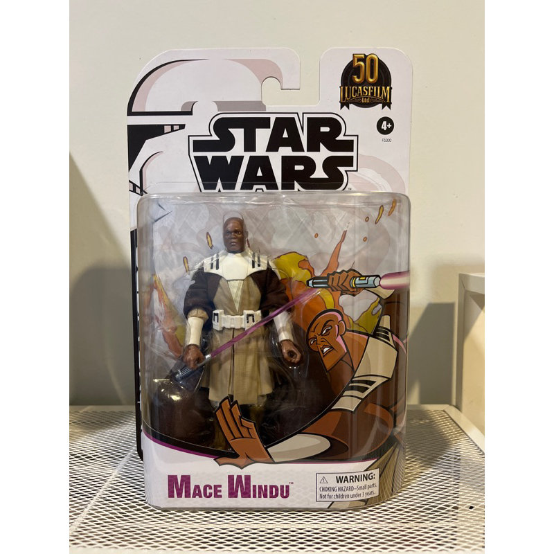 Jedi Master Mace Windu 6 Inch 50th Anniversary / Clone Wars The Black ...