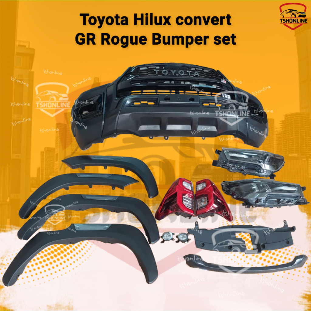 Toyota Hilux GR Sport bumper set GR bodykit/ revo rocco Rogue 2.4 2.8 ...