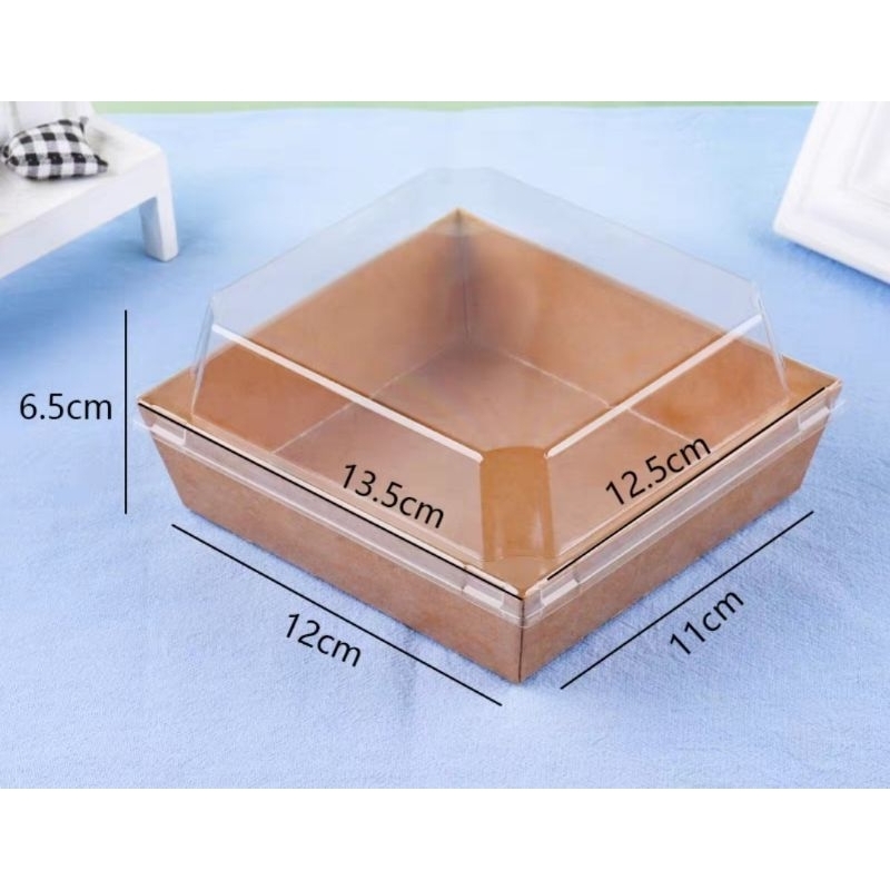 [BUNDLE] 50 PCS Kraft/White Paper Square and Rectangular Cake Box ...