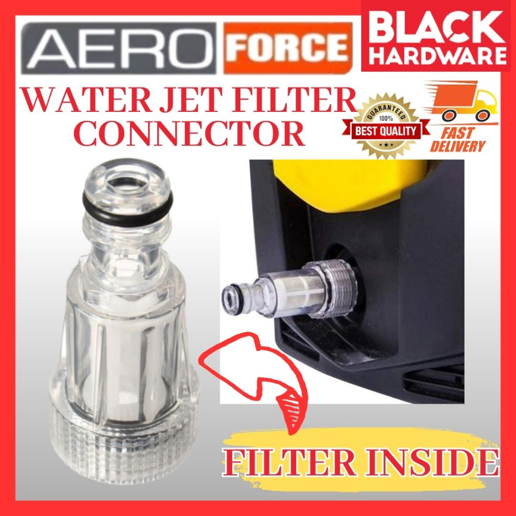 Black Hardware Water Jet Filter Hose Inlet Connector Faucet Connector ...