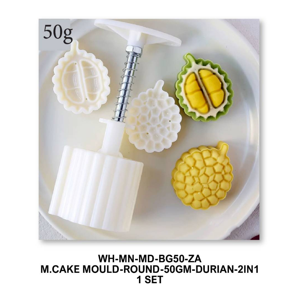 50g Durian Mooncake Mould Hand Press Mold Plungers Pastry Tool Mid ...
