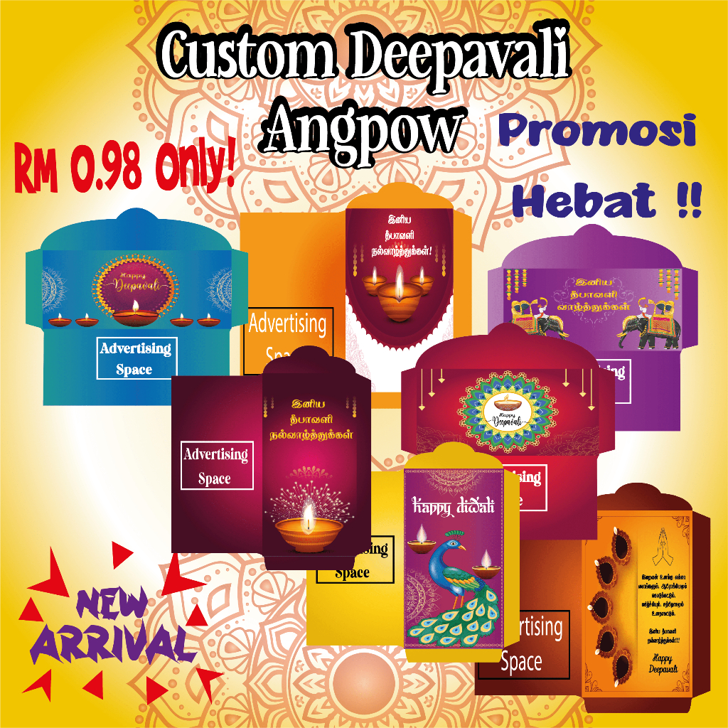 Deepavali Angpow/Customized Design Deepavali/Diwali Angpow 2024 Money ...