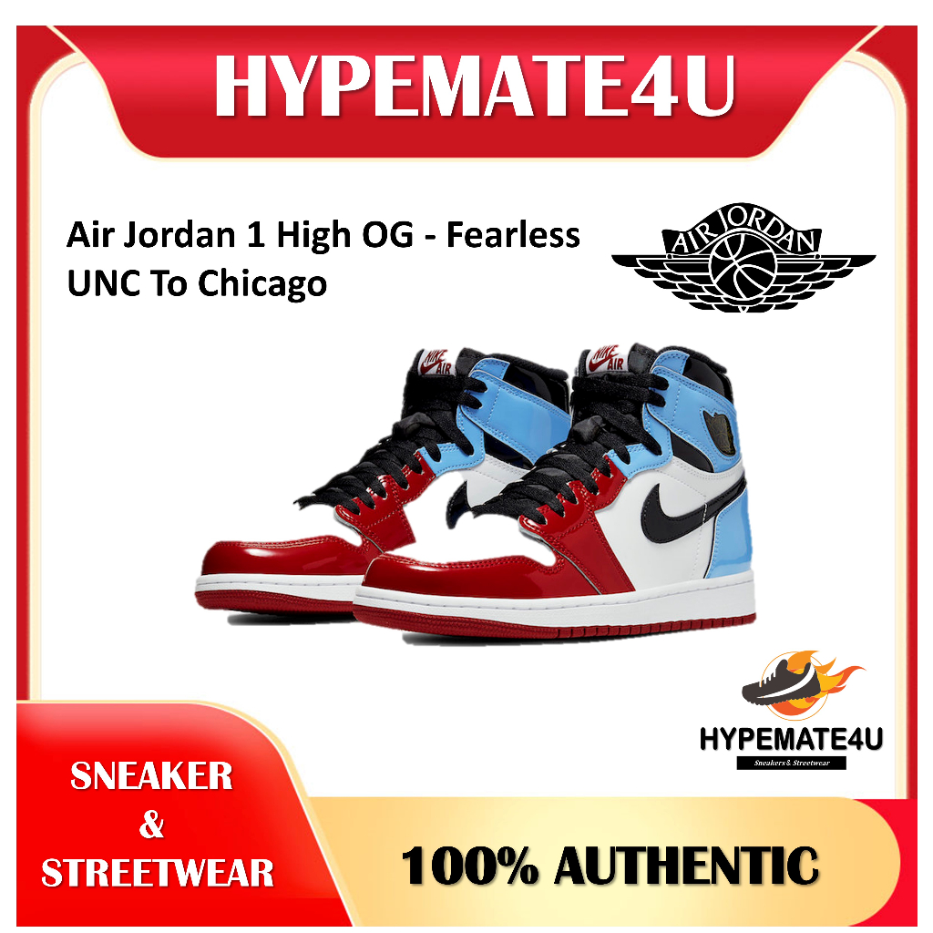 Air Jordan 1 High OG Fearless UNC To Chicago (Men) | Shopee Malaysia