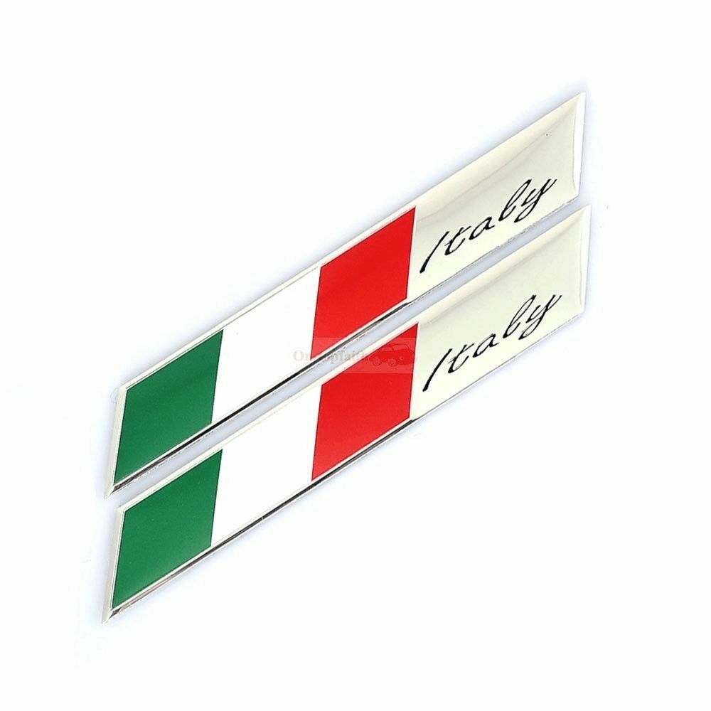 Italy F1 Flag Side Marker Sticker Italia Logo Metal Badge Emblem ...