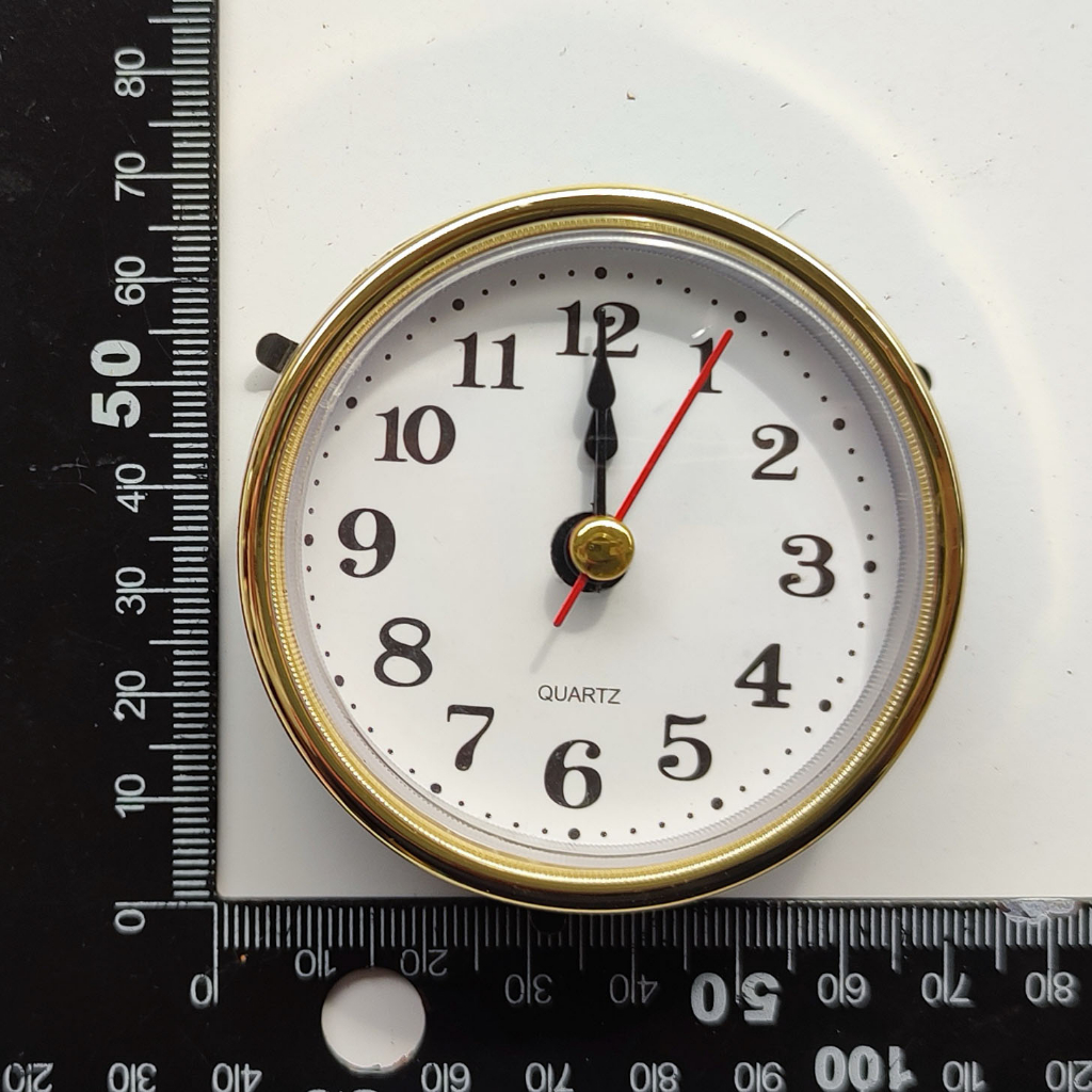 Shellhard 2-1/2" 65mm Clock Quartz Movement Insert Roman Numeral White ...