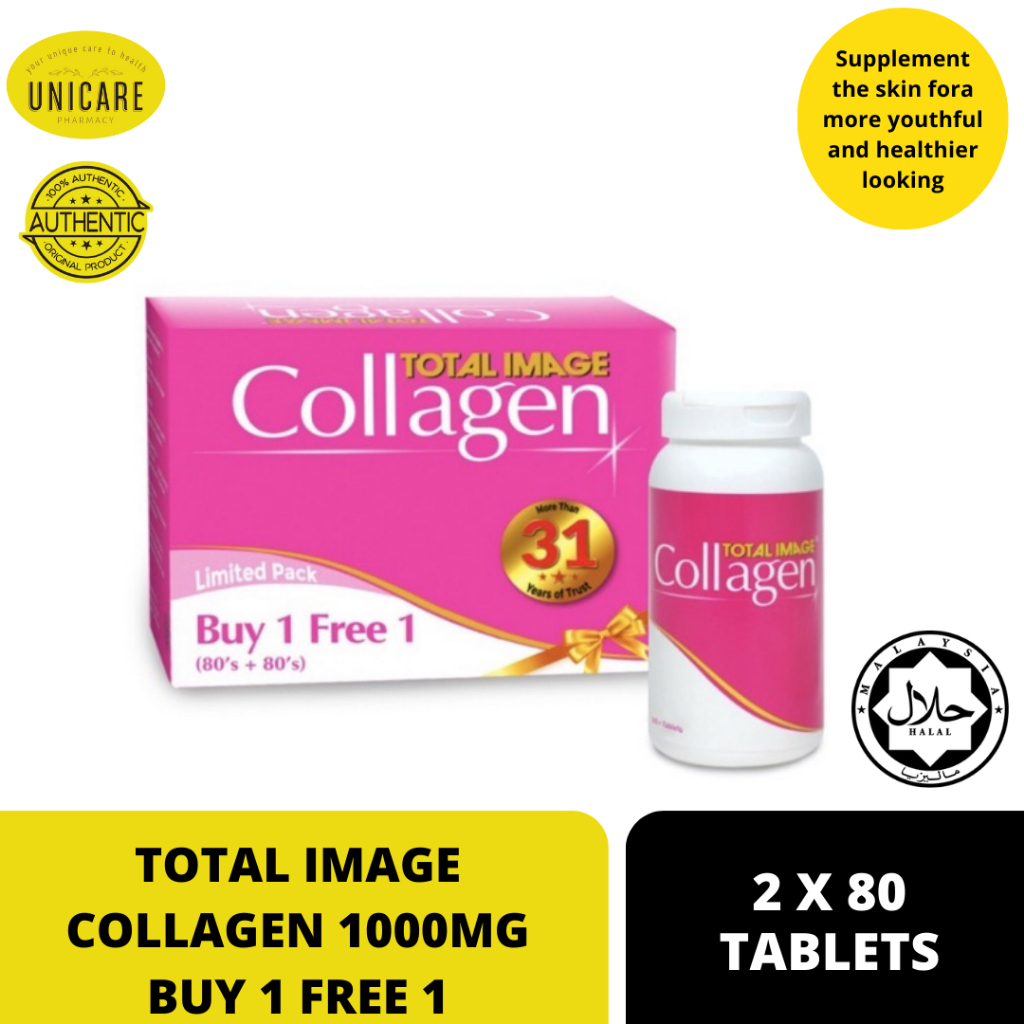 TOTAL IMAGE COLLAGEN 1000MG BUY 1 FREE 1 LIMITED PACK (2 X 80 TABLETS ...