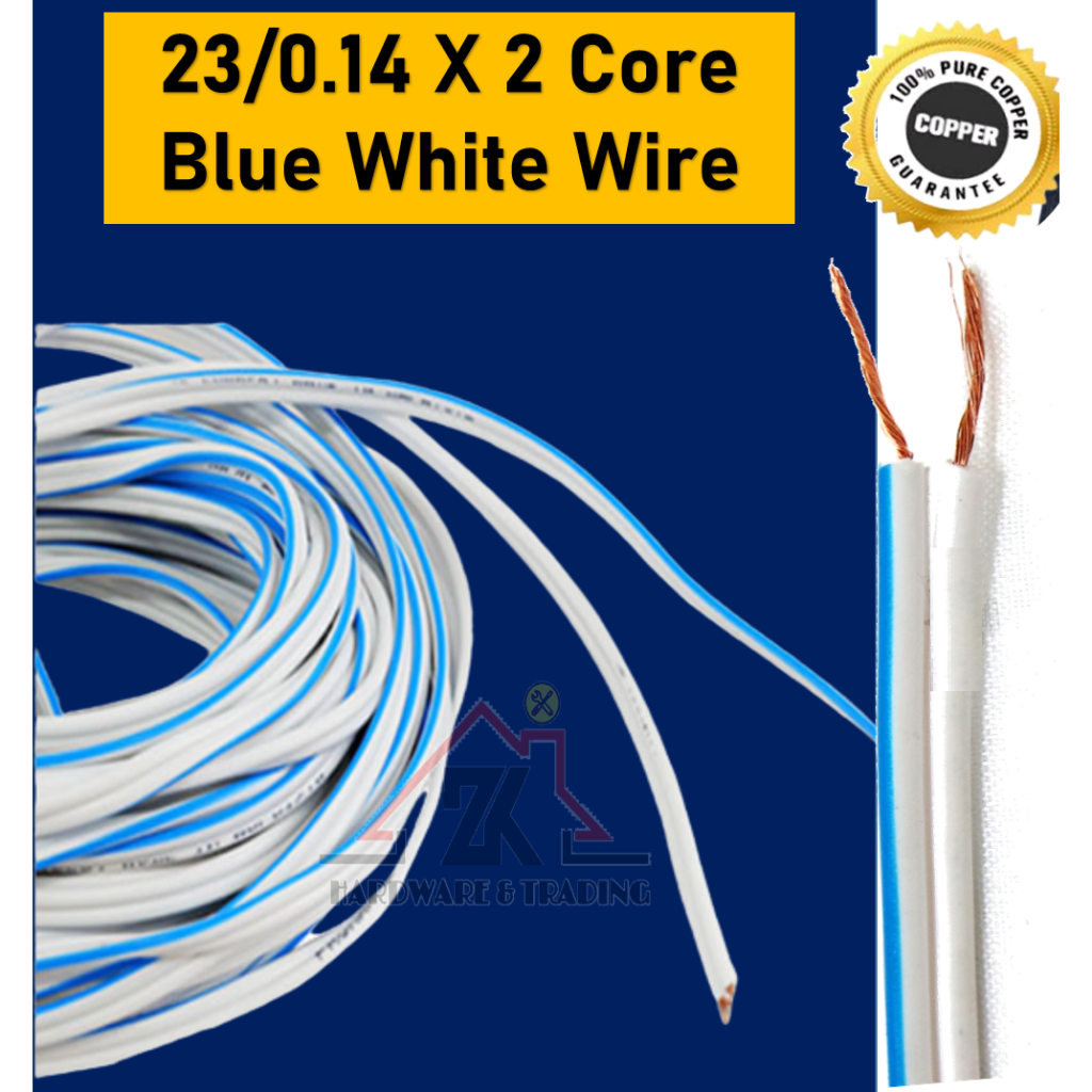 Pure Copper 23/0.14 X 2 C Blue White Pvc Insulated Non -Sheathed Twin ...