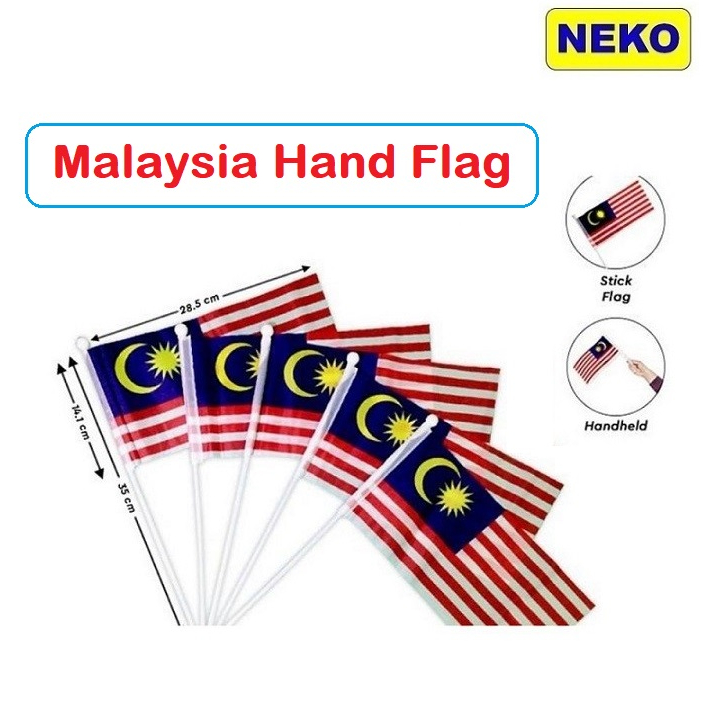 6" x 12" Malaysia Hand Flag ( 12pcs/pack ) | Shopee Malaysia
