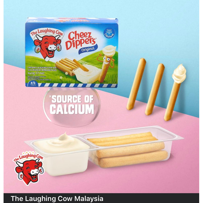 The Laughing Cow Cheez Dippers Original cheese 140g 1 Box | 4 Pack ...