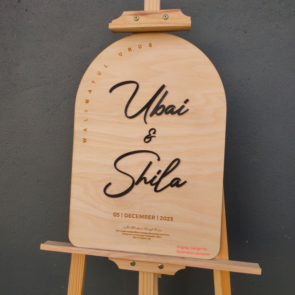 Welcome Board Custom / Welcome Board Kayu / Wood Welcome Board Nama ...