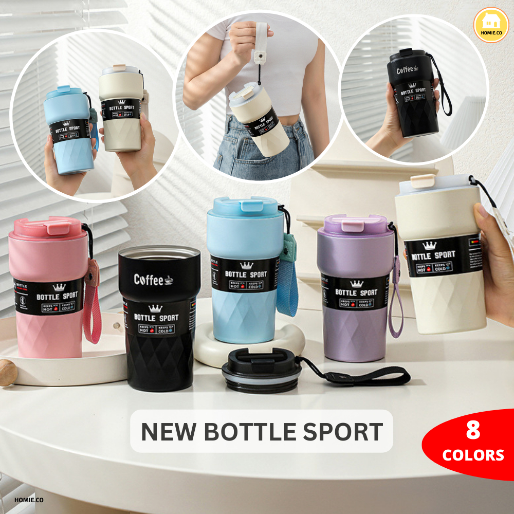 500ml Portable Coffee Travel Mug Coffee Tumbler SUS304 Stainless Steel ...