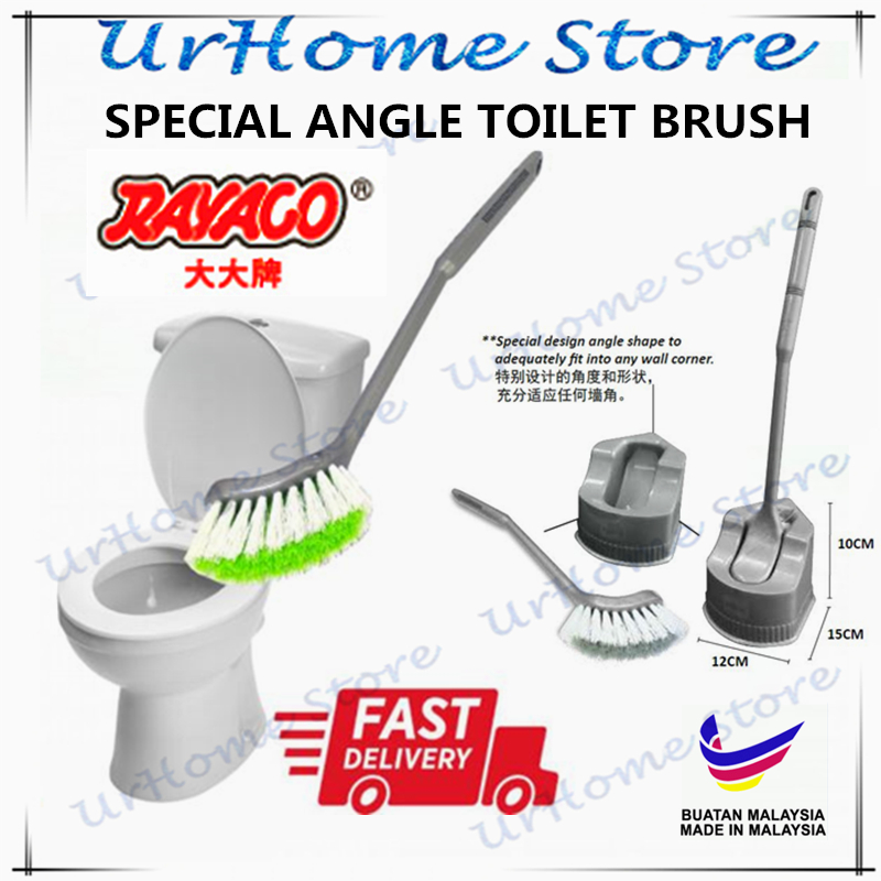 RAYACO Toilet Brush Curve Head / Toilet Brush Special Angled/ Toilet ...