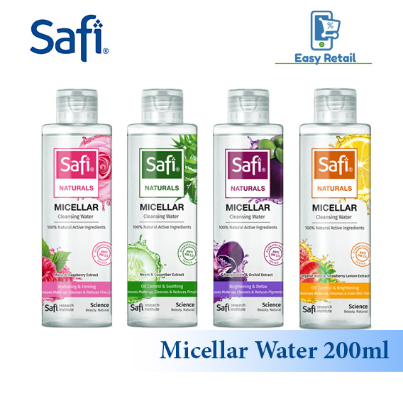 Safi Micellar Water 200ml (Mangosteen+Orchid, Rose+Raspberry,Neem ...