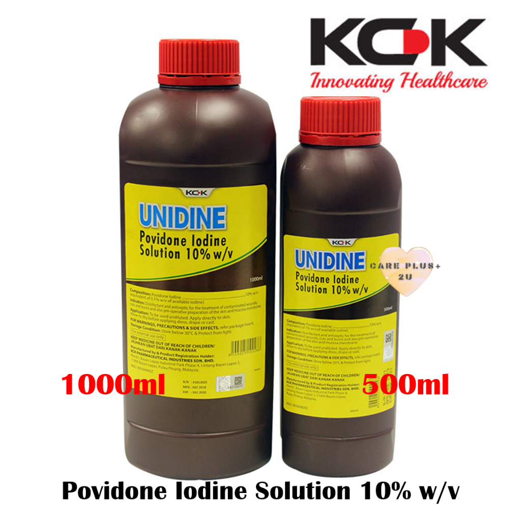 Unidine Povidone Iodine Solution 10% w/v (500ml) / (1000ml) | Shopee Malaysia