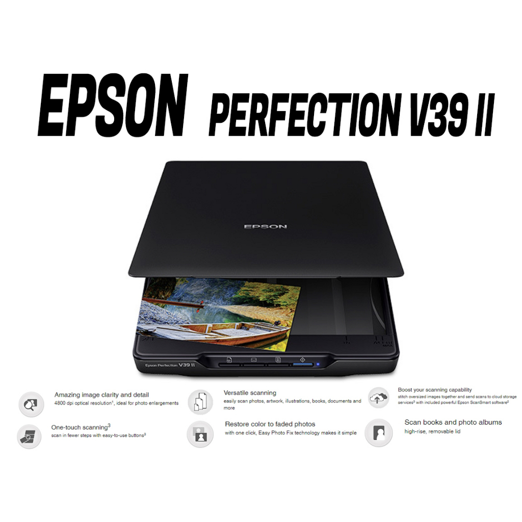 EPSON PERFECTION V39 II 4800 X 4800 DPI FLATBED USB POWERED SCANNER ...