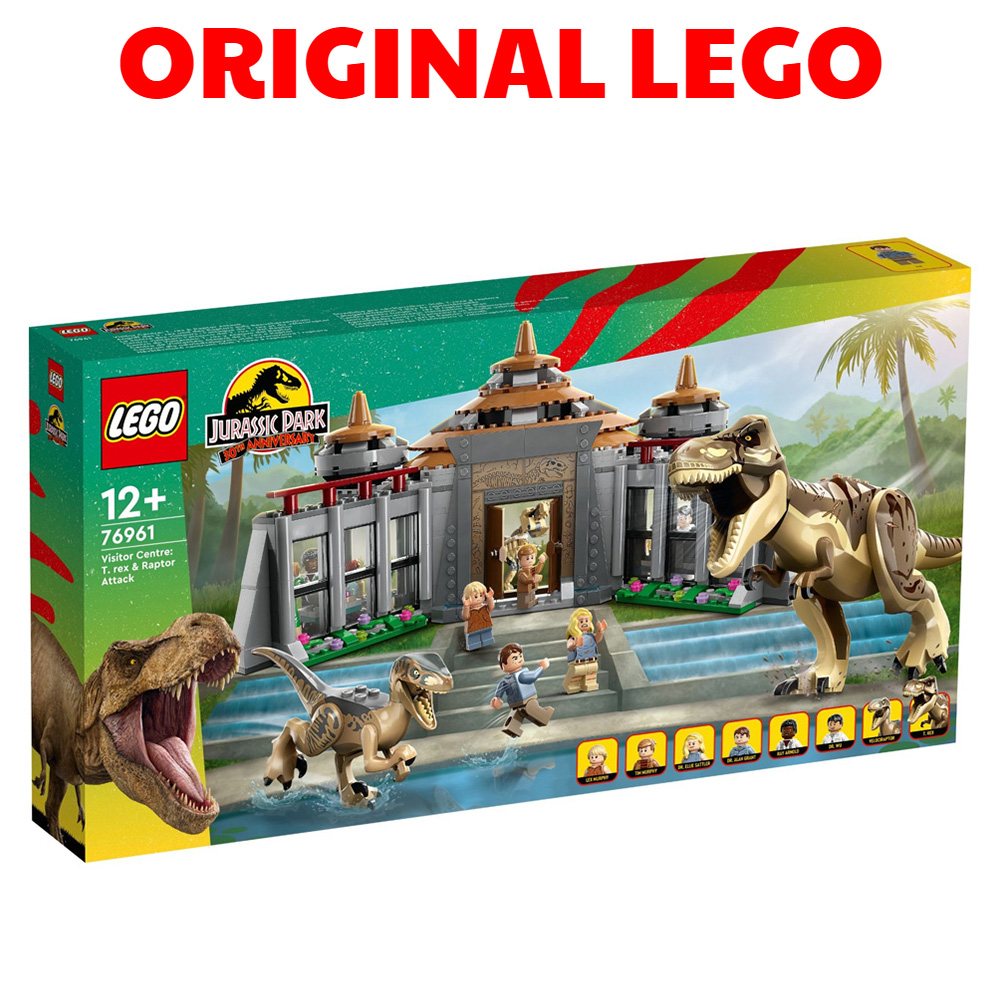 LEGO 76961 Jurassic Park Visitor Centre: T. rex & Raptor Attack ...