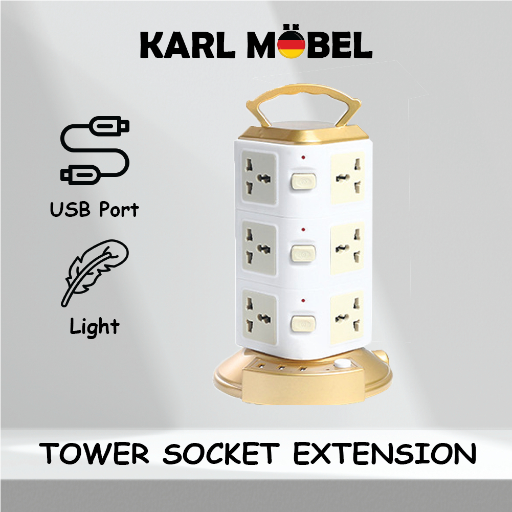 Extension Plug Heavy Duty Power Socket Extension Plug With Usb Vertical ...