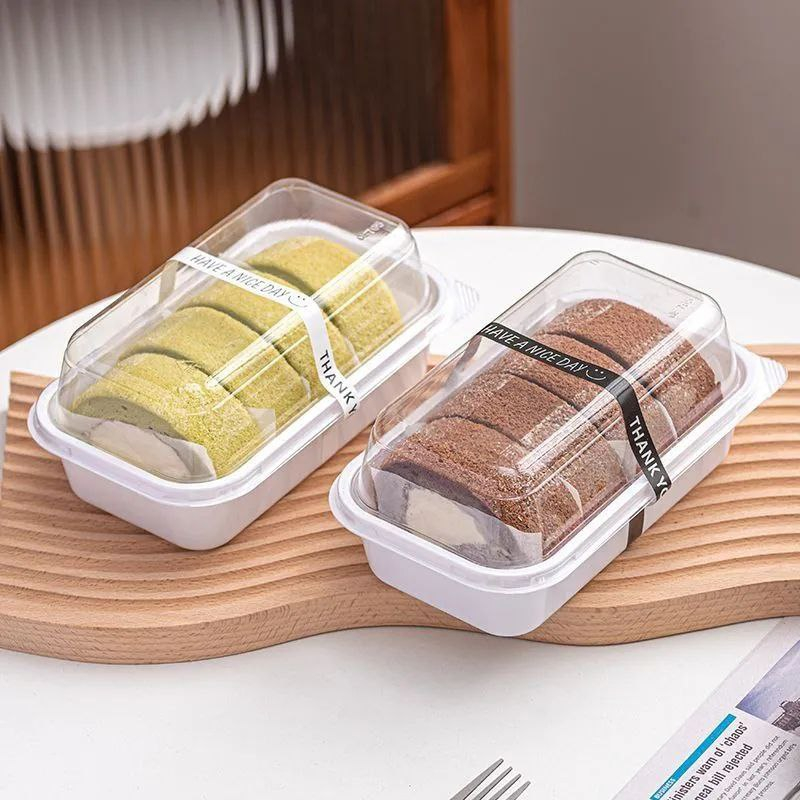 RORA - (10pcs) Roll Cake Box I Sandwich with Clear Lid I Container ...