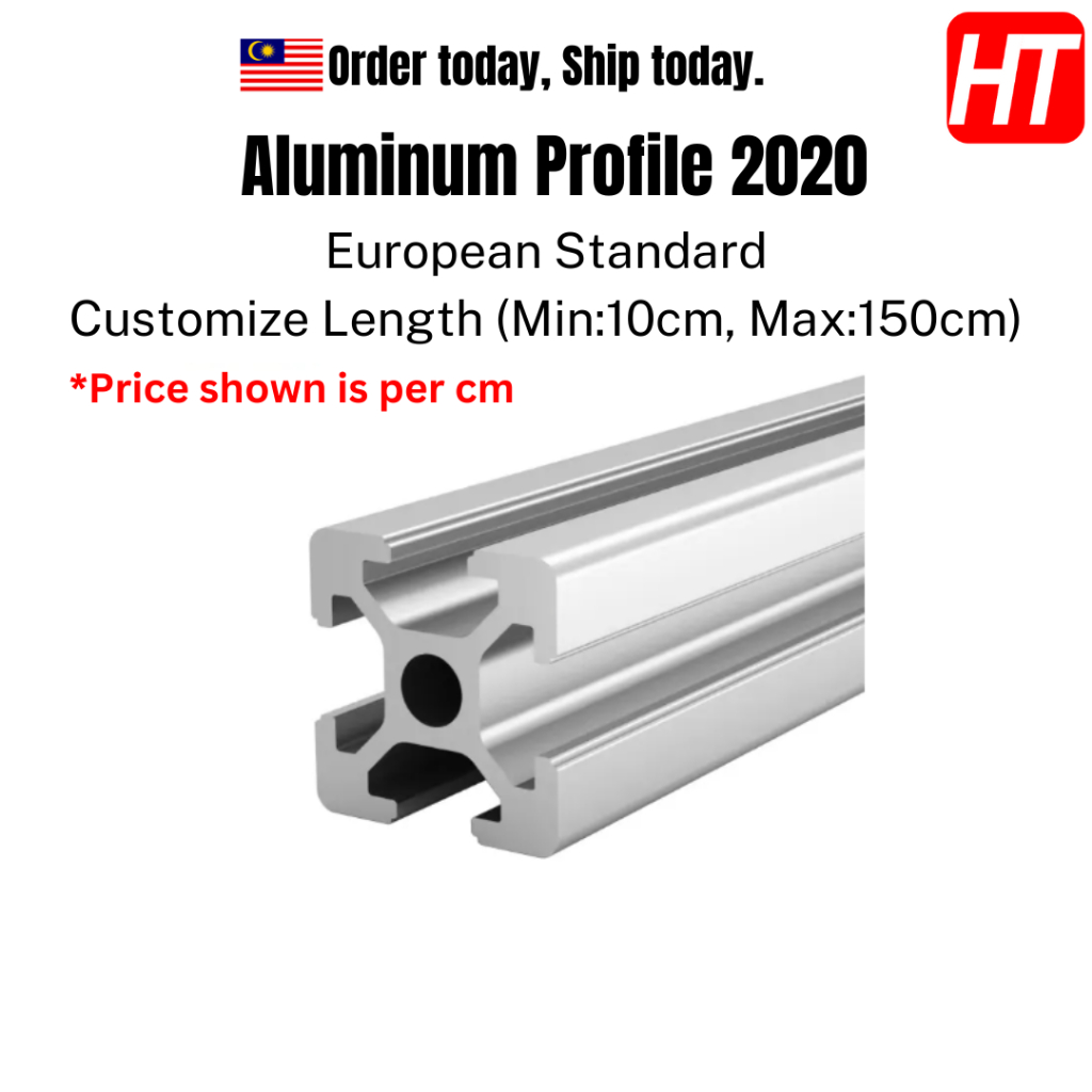 [Custom Cut] Aluminium Profile 2020 European Standard for DIY Projects ...