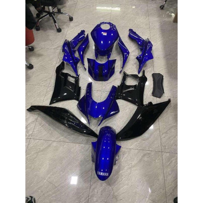 Yamaha R25 v2 Cover Set Blue/Black Blue/White Original Yamaha (Sticker ...