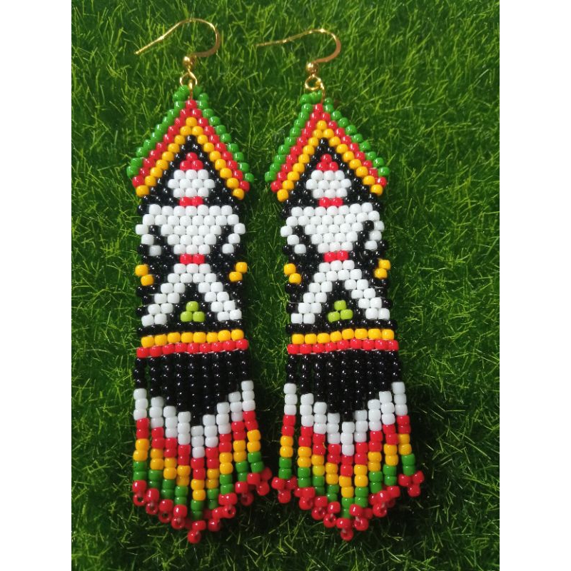 Anting - anting manik motif tradisi sabah( tiningulun) | Shopee Malaysia