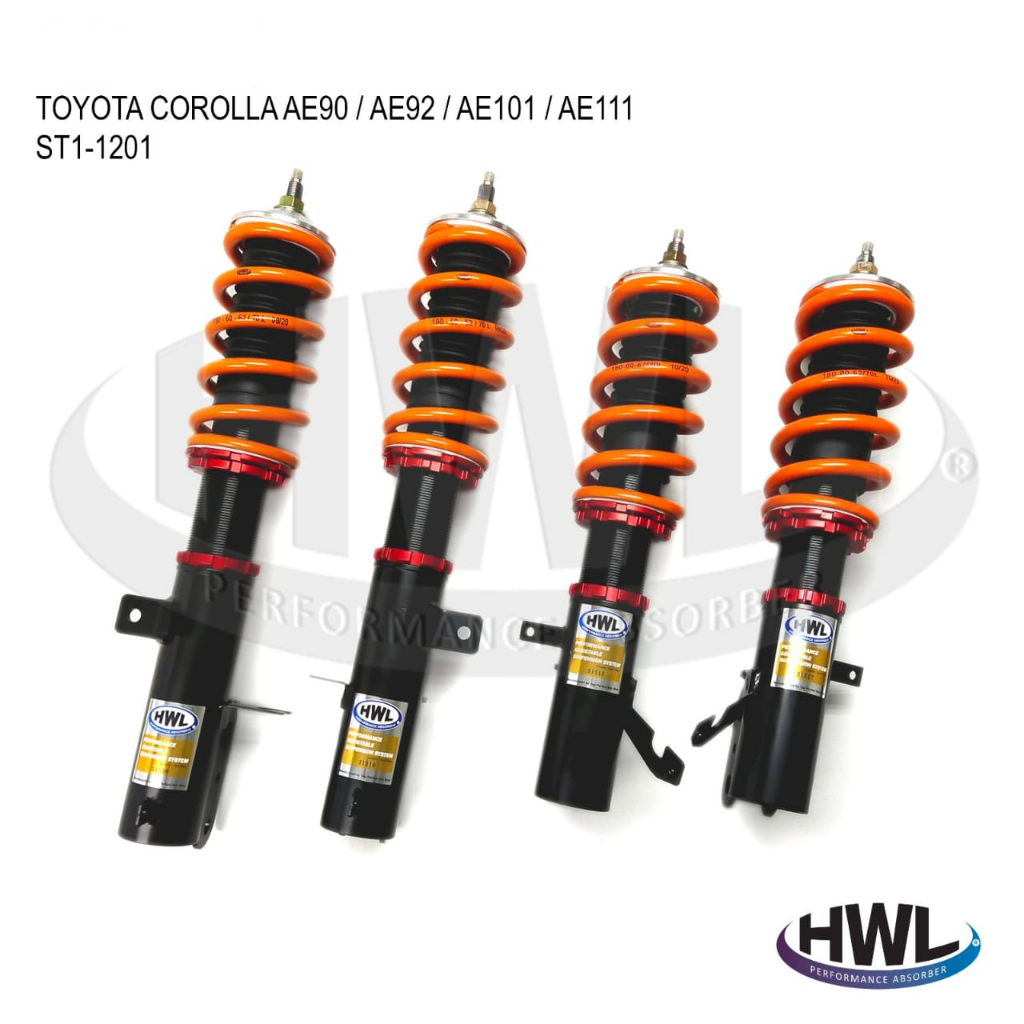 Toyota Corolla AE90 / AE92 / AE101 / AE111 - HWL ST-1 Fully Adjustable ...