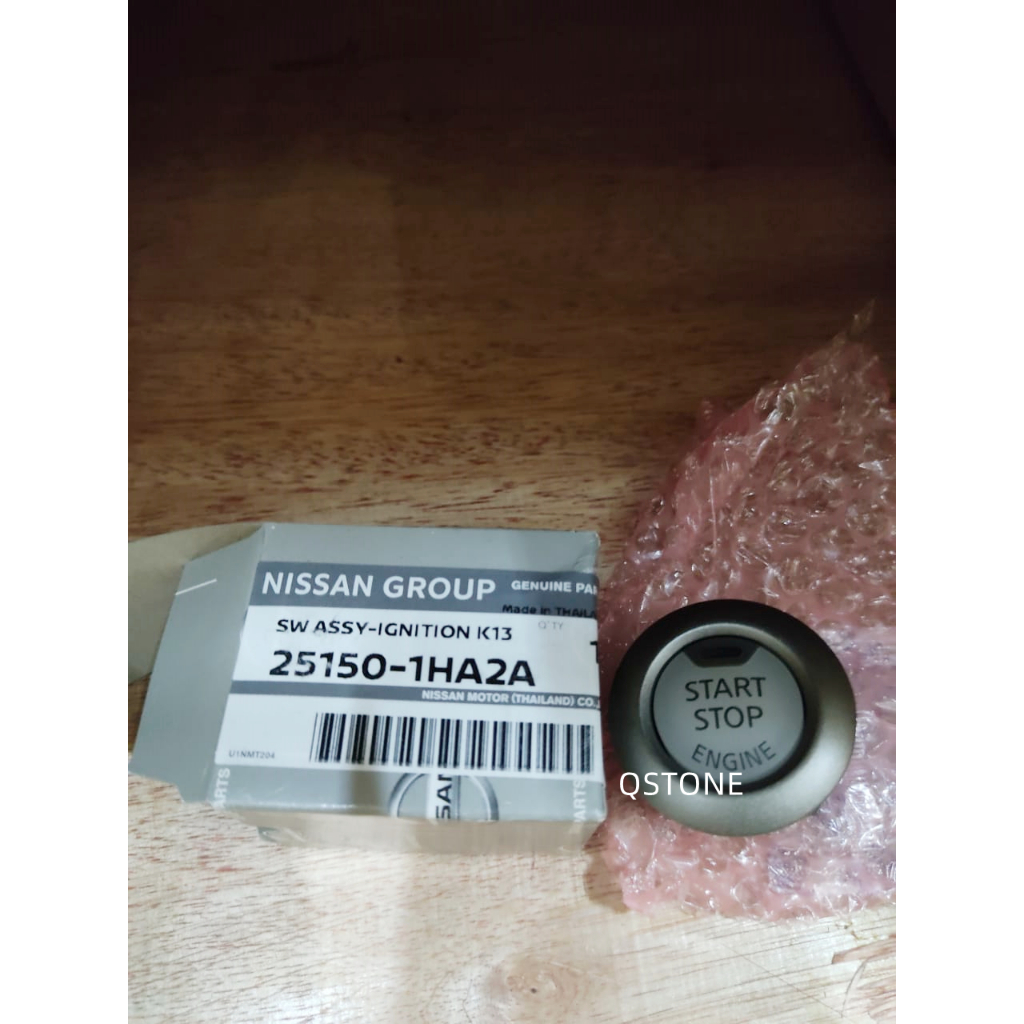 NISSAN ALMERA N17 -ORIGINAL PUSH START BUTTON / IGNITION SWITCH 25150 ...