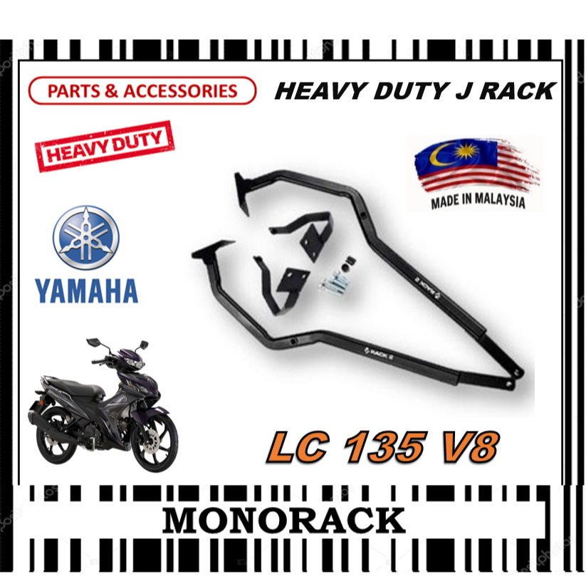 J RACK YAMAHA LC 135 V8 TOP BOX RACK MONORACK HEAVY DUTY | Shopee Malaysia