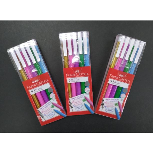 faber castell rx gel colour pen ( set of 5 ) | Shopee Malaysia