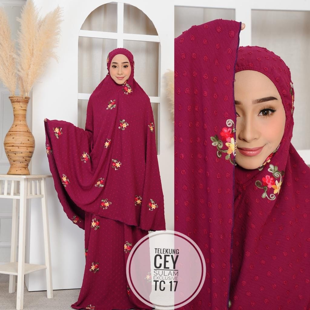 TELEKUNG CEY EMBROIDERY DWI TONE SUPER SELESA [PREMIUM]. TELEKUNG MURAH ...