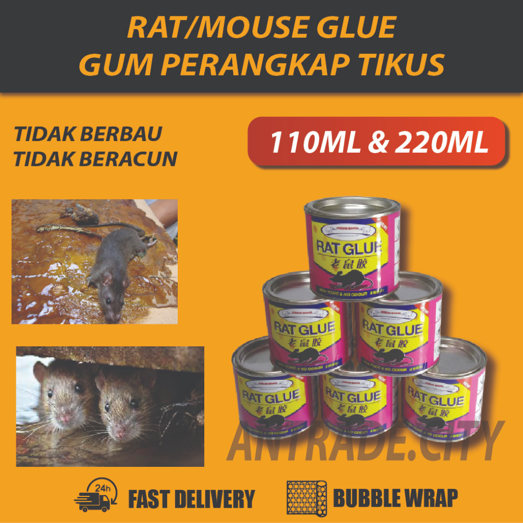 220ML CHEMI-BOND Non Toxic And Odourless Rat Mouse Glue / Gam Tikus ...