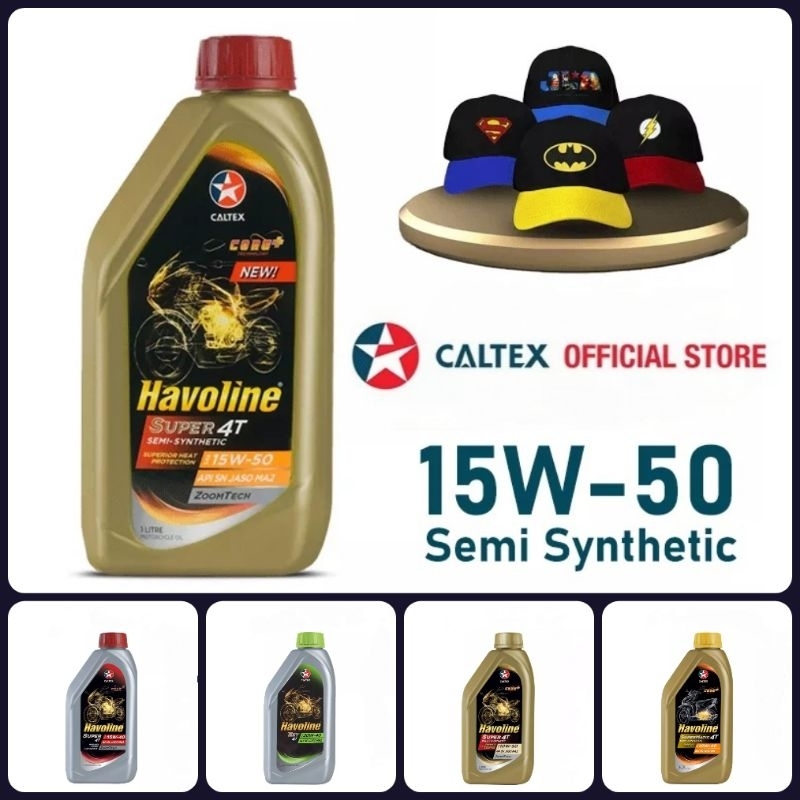 CALTEX Havoline Super 4T Oil SAE 10W-40 / 10W-50 / 15W-40 / 20W-40 ...