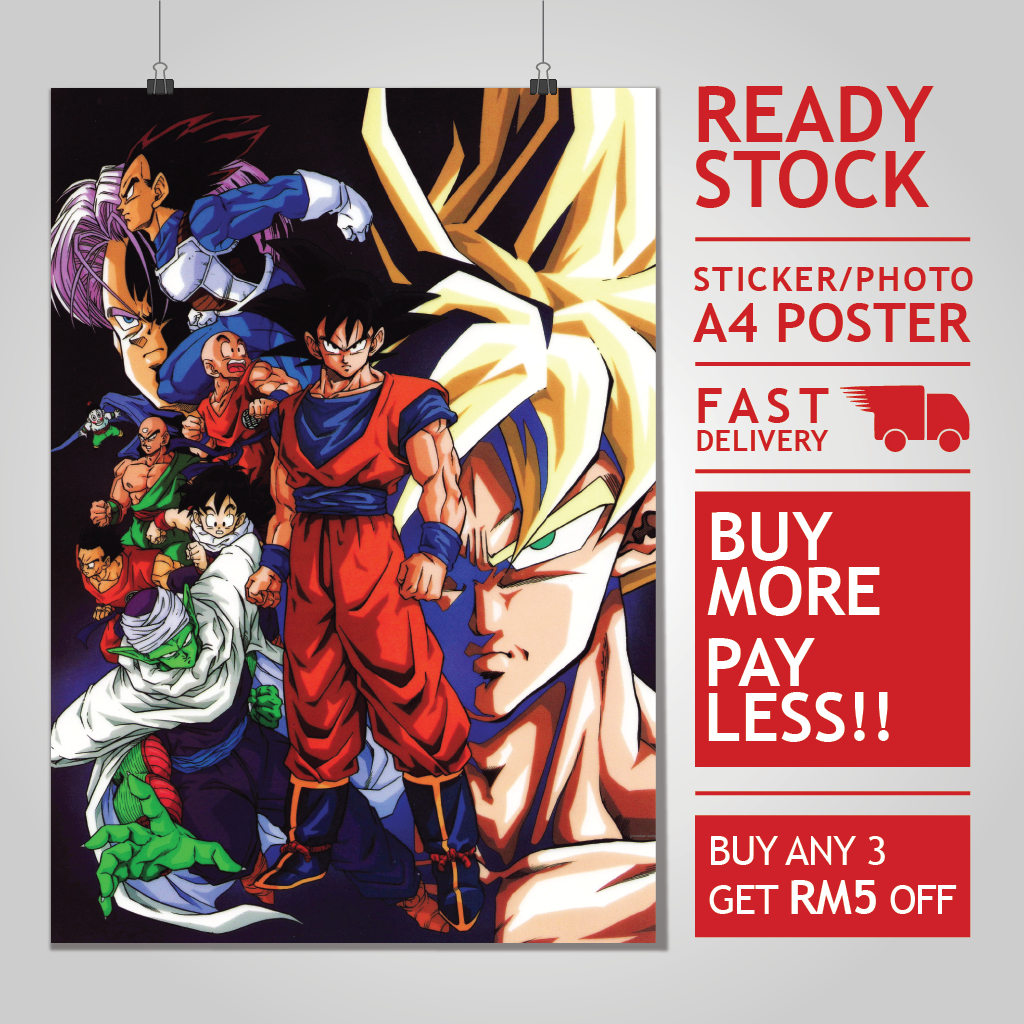 (READY STOCK) Dragon Ball A4 Photo Poster/Sticker | Poster #1 | A4 ...
