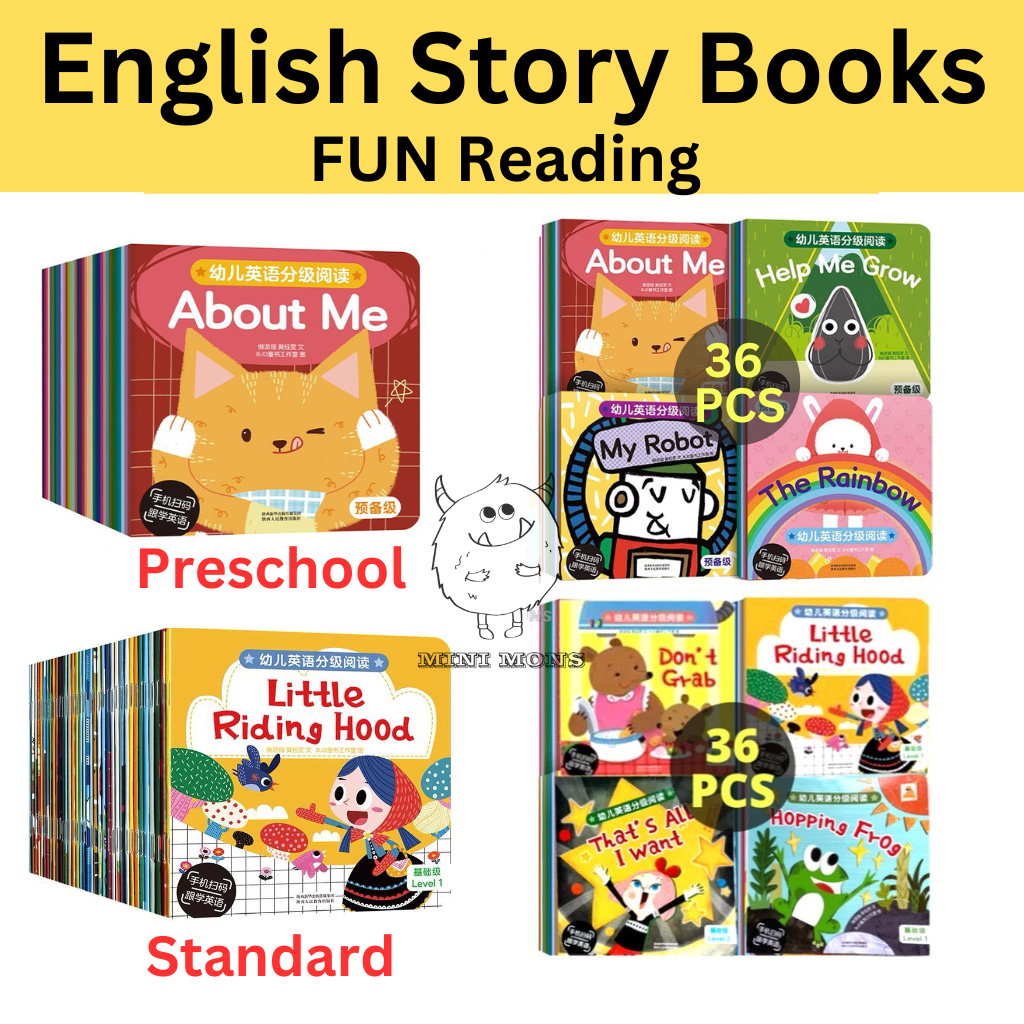 72 Books English Story Book Set for Baby Kids Preschool Kindergarten ...