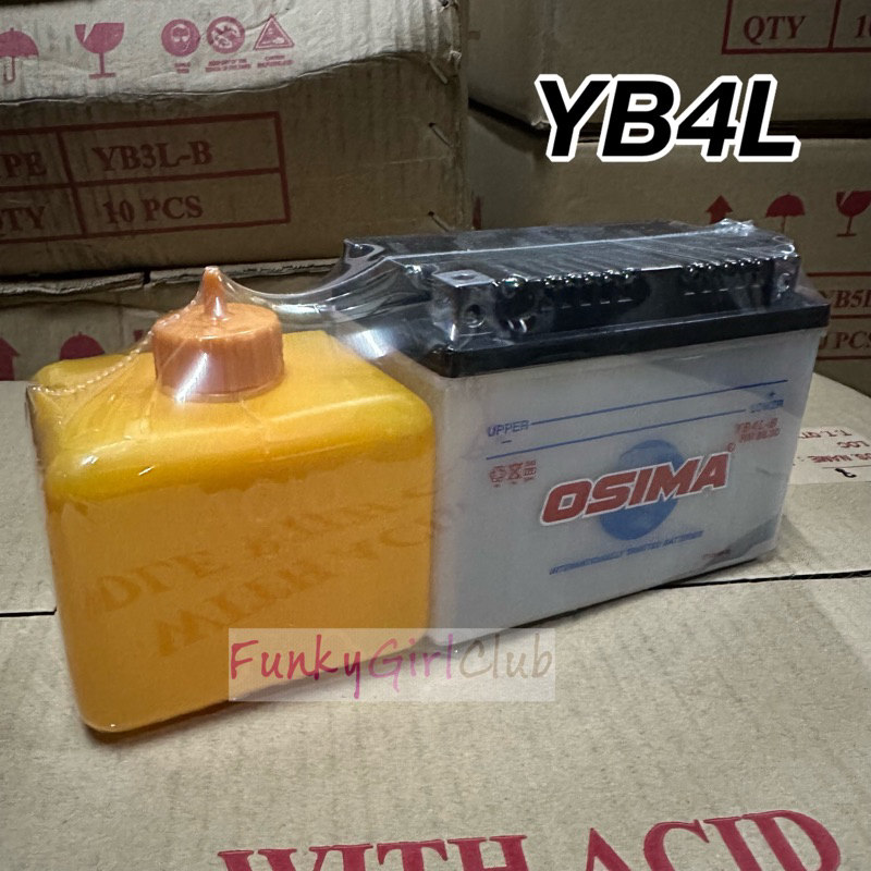 BATTERY OSIMA YB4LB MOTOR EX5 BATERI AIR YB4 YB4L | Shopee Malaysia