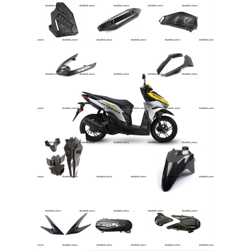 PARTS CARBON HONDA VARIO 125 A+ QUALITY CARBON FULL SET READY STOCK ...