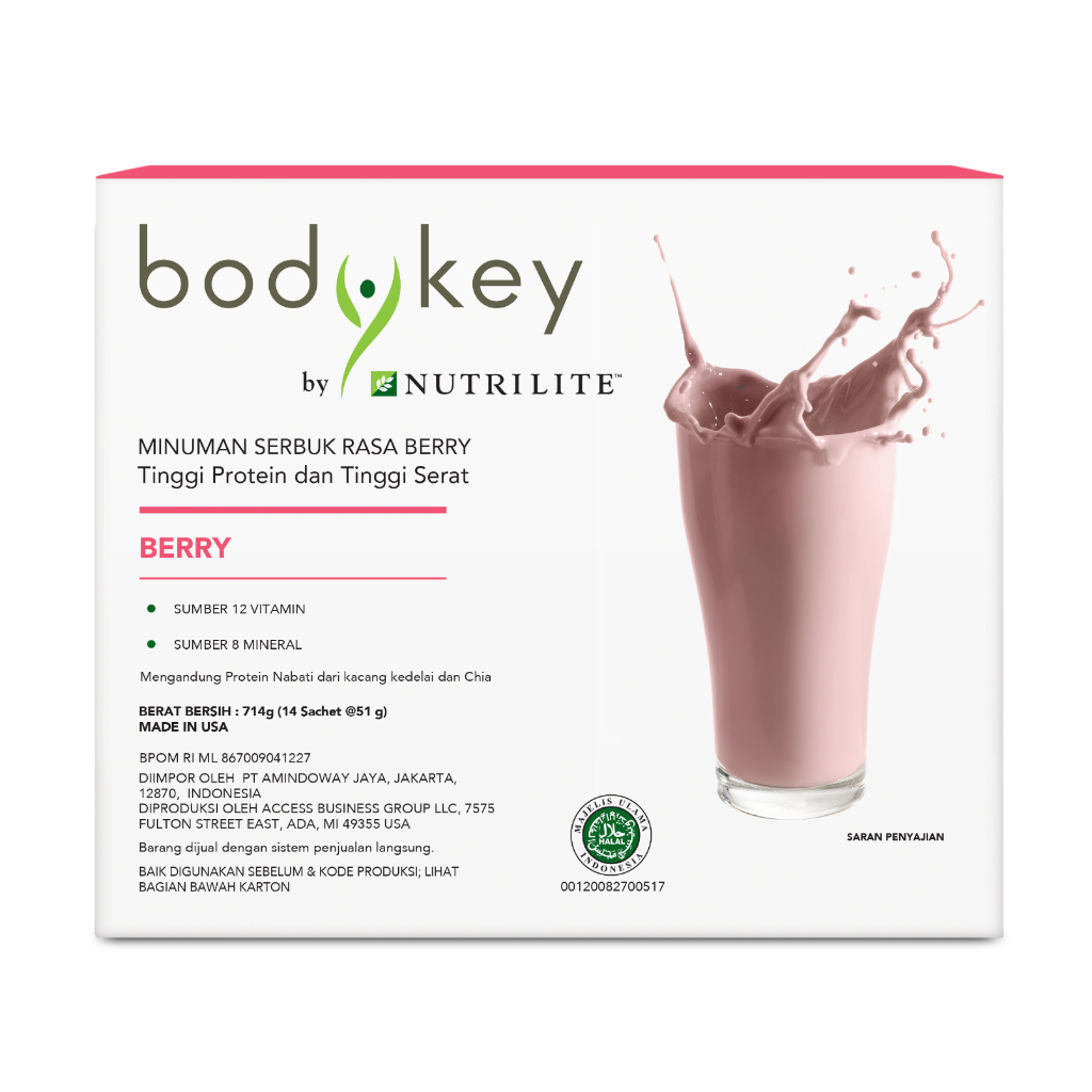 BodyKey By Nutrilite Meal Replacement Shake (Berry) | Shopee Malaysia