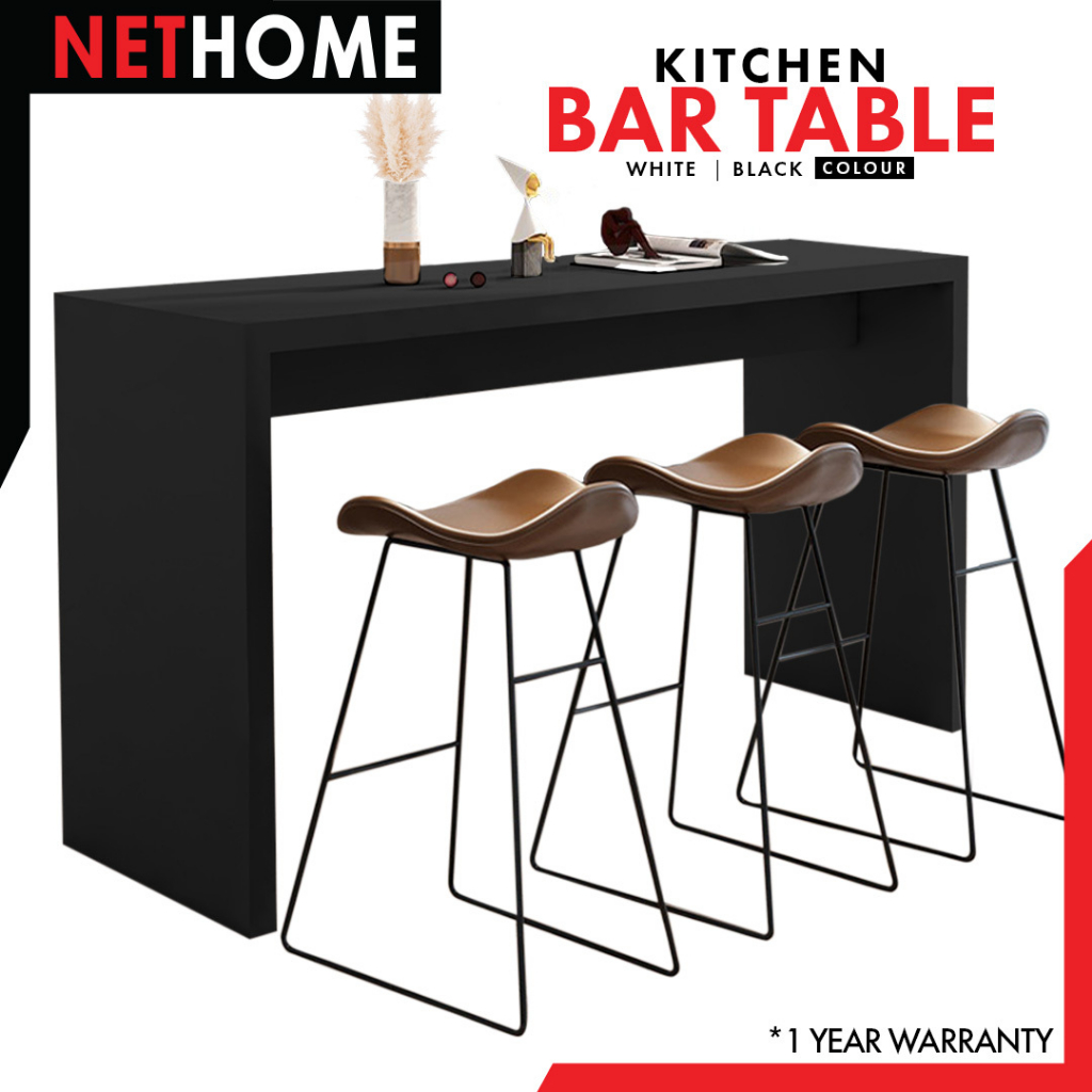 ⚡️NETHOME⚡️120cm x 40cm HAVOC/ Bar Table/ Kitchen Island / Dining Table ...