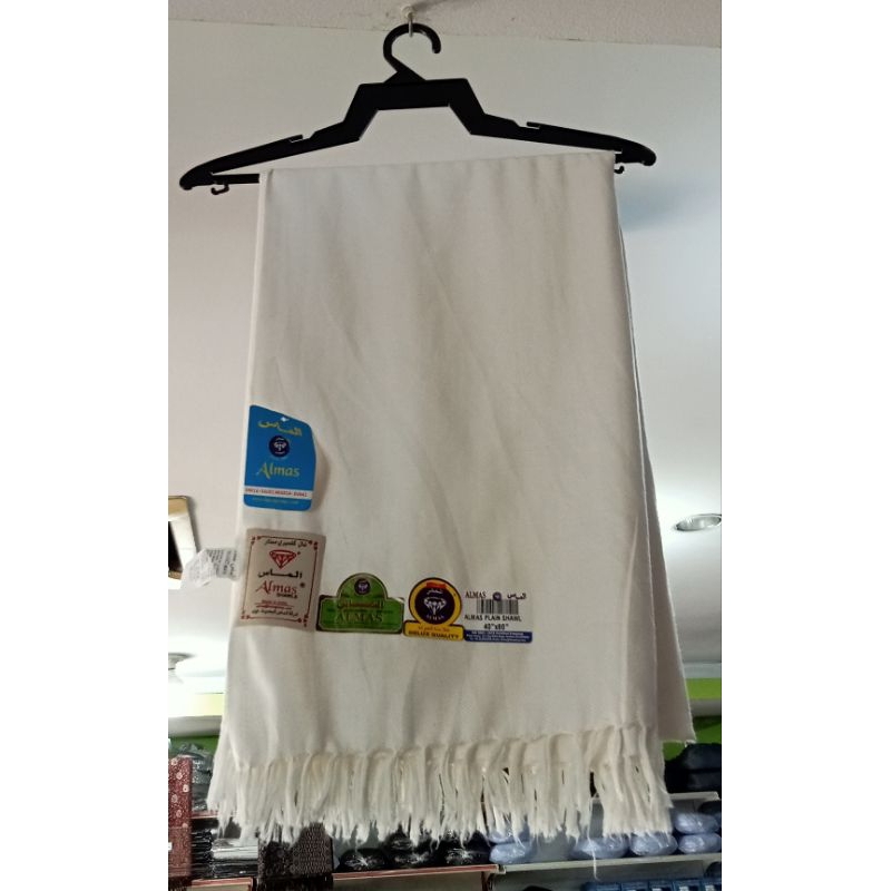 Ridak(almas)plain white &black tebal | Shopee Malaysia
